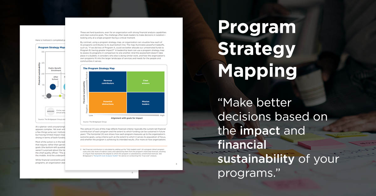 How Nonprofits Can Map Their Programs to Their Strategy | Bridgespan